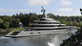 102m Lürssen superyacht hull 13785 embarks on sea trials
